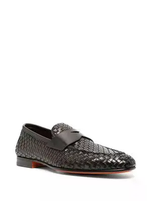 Santoni Interwoven Design Loafers