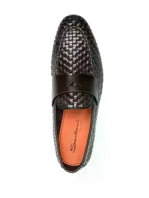 Santoni Interwoven Design Loafers