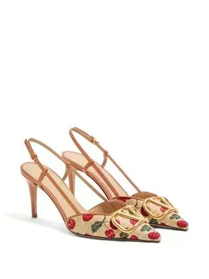 Valentino Garavani Slingback Pumps With Cherry Motif