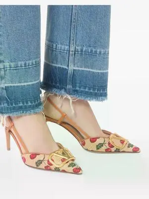 Valentino Garavani Slingback Pumps With Cherry Motif