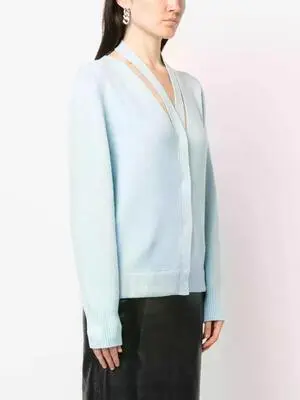 Fendi Cut-out Detail Wool Cardigan