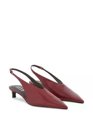 JIL SANDER Leather Pumps With Buckle Fastening - Red