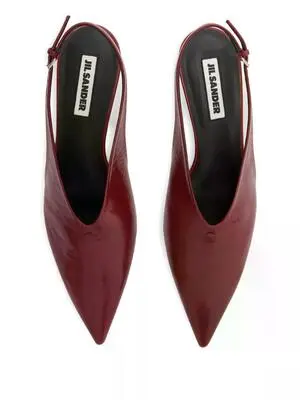 JIL SANDER Leather Pumps With Buckle Fastening - Red