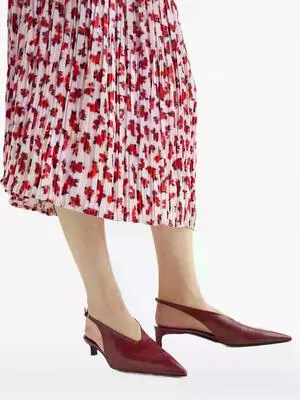JIL SANDER Leather Pumps With Buckle Fastening - Red