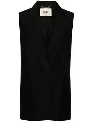 Fendi Peak-lapel Mohair-wool Waistcoat