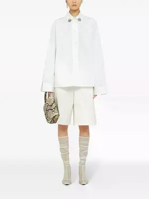 JIL SANDER Jewel-clip Cotton Shirt