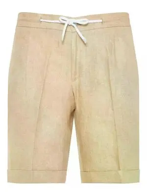 BARBA NAPOLI Linen Shorts - Neutrals
