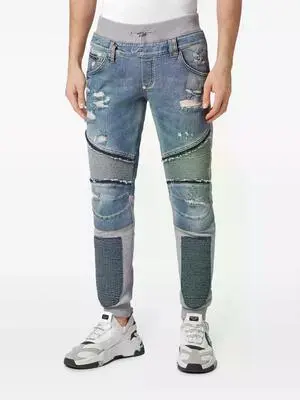Philipp Plein Skull & Bones Tapered Jeans