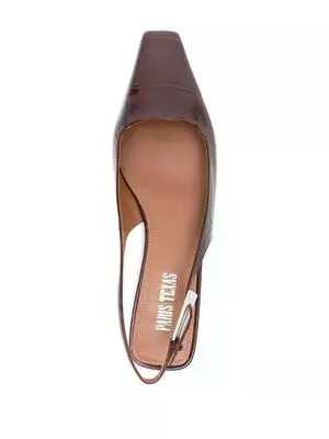 Paris Texas Embossed Crocodile Ballet Flats