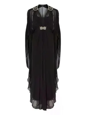 TEMPERLEY LONDON Beaded Cape-sleeve Dress