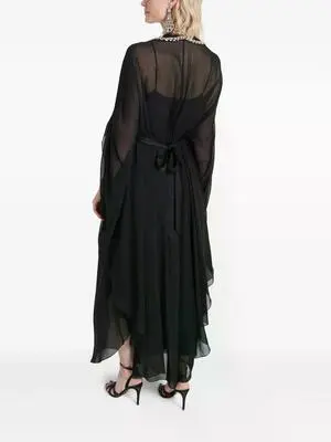 TEMPERLEY LONDON Beaded Cape-sleeve Dress
