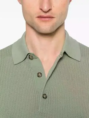 LARDINI Waffle-knit Polo Shirt