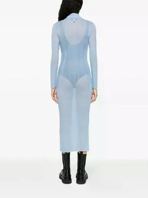 Fendi Long-sleeve Ribbed Midi Dress