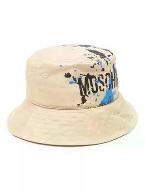 Moschino Logo-print Bucket Hat - Neutrals