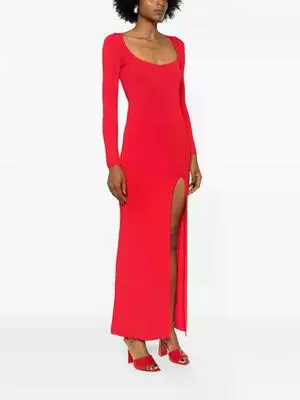 ANA RADU Knitted Maxi Dress - Red