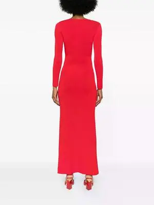 ANA RADU Knitted Maxi Dress - Red