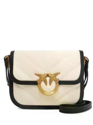 Pinko Quilted Shoulder Bag With Love Birds Buckle
