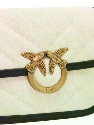 Pinko Quilted Shoulder Bag With Love Birds Buckle