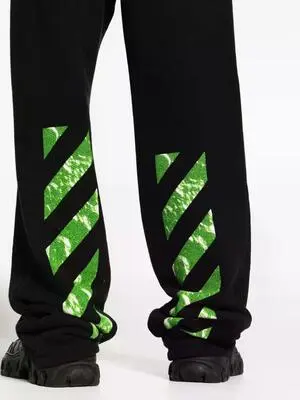 Off-White Diag-stripe Cotton Track Pants - Black