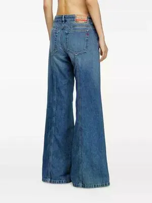 DIESEL® D-akii Wide-leg Denim Jeans - Blue