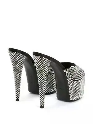 GIUSEPPE ZANOTTI 150mm Gz Aida Crystal-embellished Platform Sandals - Black