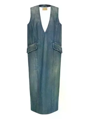 MAISON MARGIELA Cotton Midi Dress - Blue
