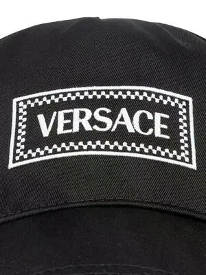 Versace Logo-embroidered Cotton Cap