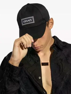 Versace Logo-embroidered Cotton Cap