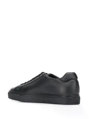 SCAROSSO Lace-up Leather Sneakers - Black