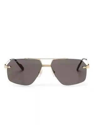 Cartier Première De Pilot-frame Sunglasses - Black