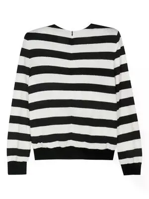Balmain Embossed-button Striped Jumper
