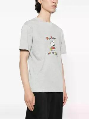 GROUND ZERO Cat Print Cotton T-shirt