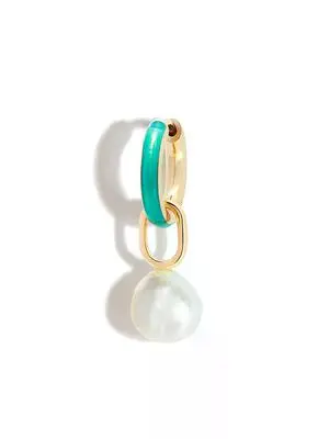 MARIA BLACK Pearl Drop Huggie Earring - Gold