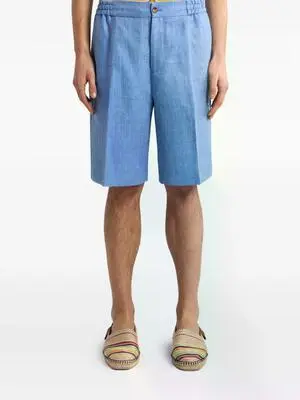 Etro Linen-blend Shorts