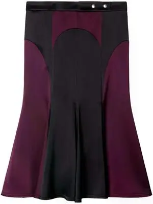 Off-White Panelled Satin Midi Skirt