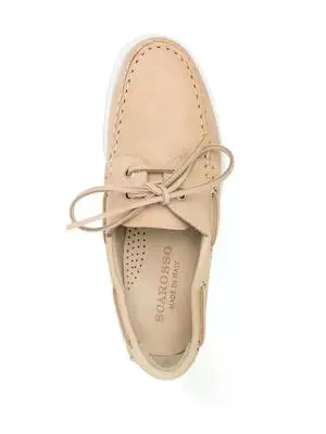 SCAROSSO Oprah Leather Boat Shoes