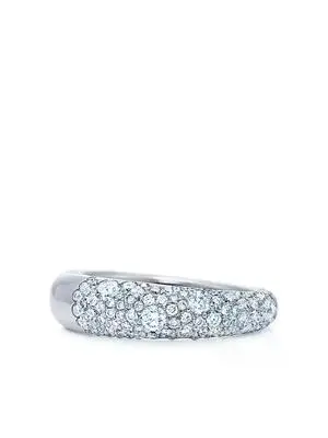 Kwiat 18kt White Gold Cobblestone Pavé Diamond Band Ring - Silver