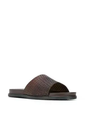 SCAROSSO Woven Leather Sandals