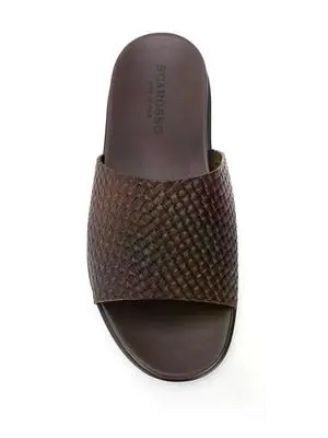 SCAROSSO Woven Leather Sandals