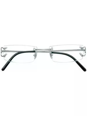 Cartier Rimless Square Glasses - Metallic