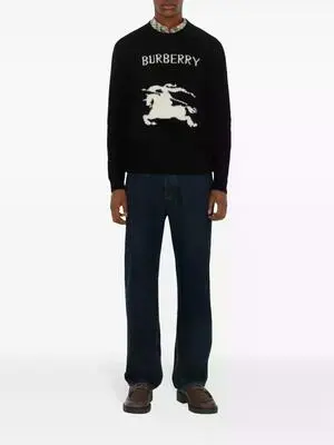 Burberry Knight Wool-cashmere Blend Sweater - Black