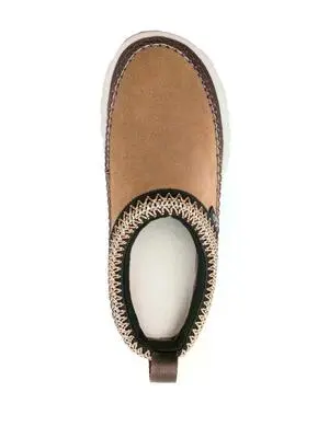 UGG Venture Daze Embroidered Suede Slides - Brown