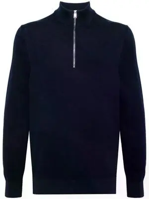 BOSS Zip-up Cotton Jumper