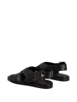 TOD'S Leather Sandals - Black