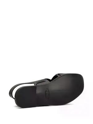 TOD'S Leather Sandals - Black