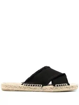 CastaÑer Crossover Strap Espadrilles - Black