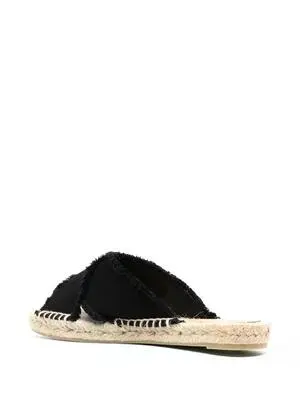 CastaÑer Crossover Strap Espadrilles - Black