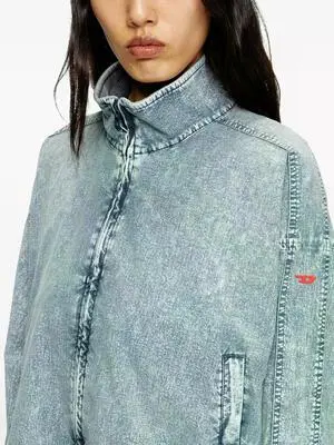 DIESEL® G-leam-r1 Acid Washed Denim Bomber Jacket