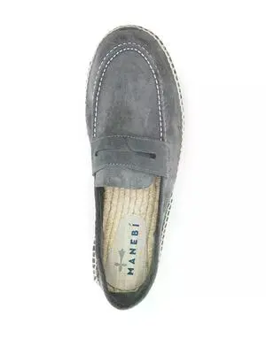 Manebí Hamptons Suede And Raffia Loafers