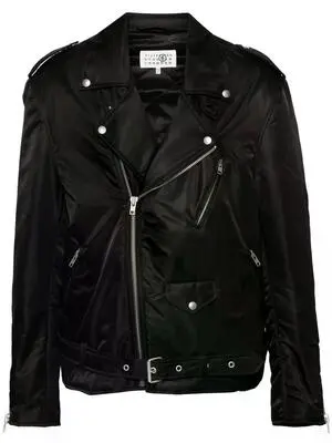 MAISON MARGIELA Belted Padded Biker Jacket - Black